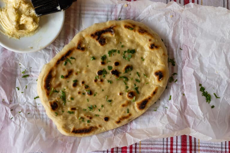 Garlic Naan - Indian Flatbread - Cooking Gorgeous
