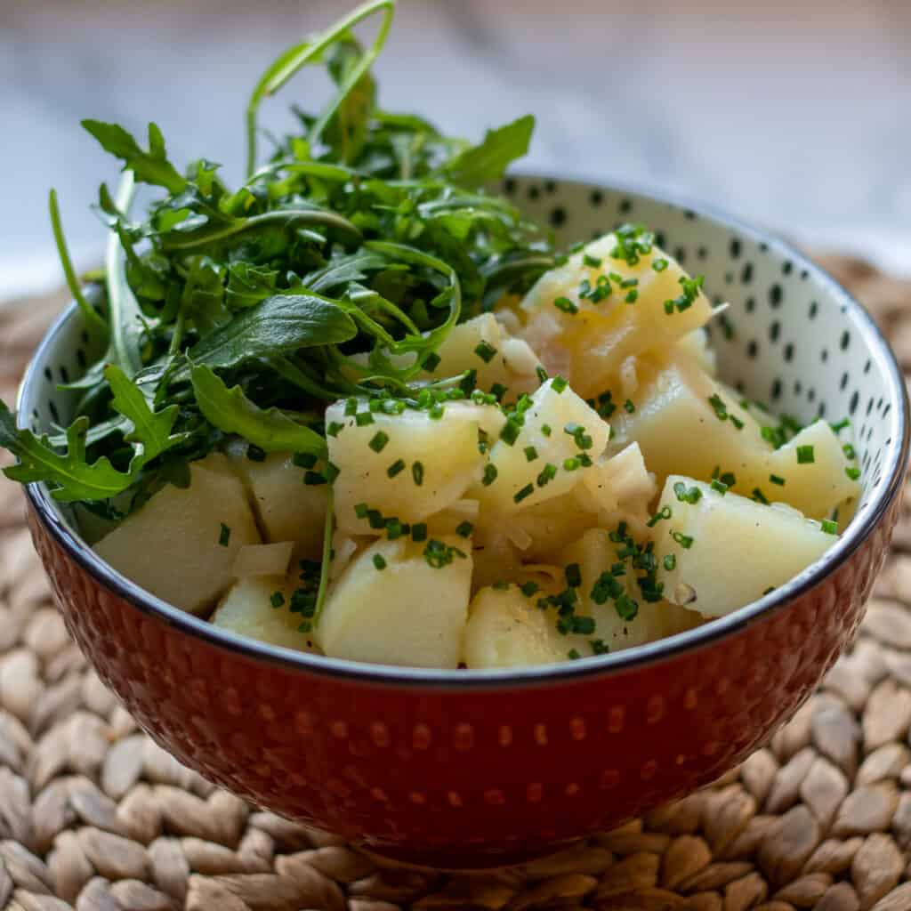 Austrian Potato Salad - Erdäpfelsalat - Cooking Gorgeous