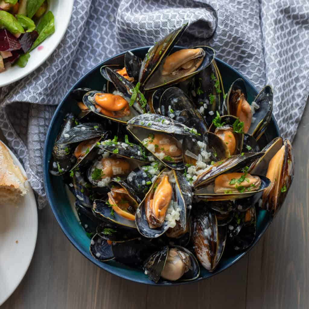Moules Mariniere - French Mussels - Cooking Gorgeous