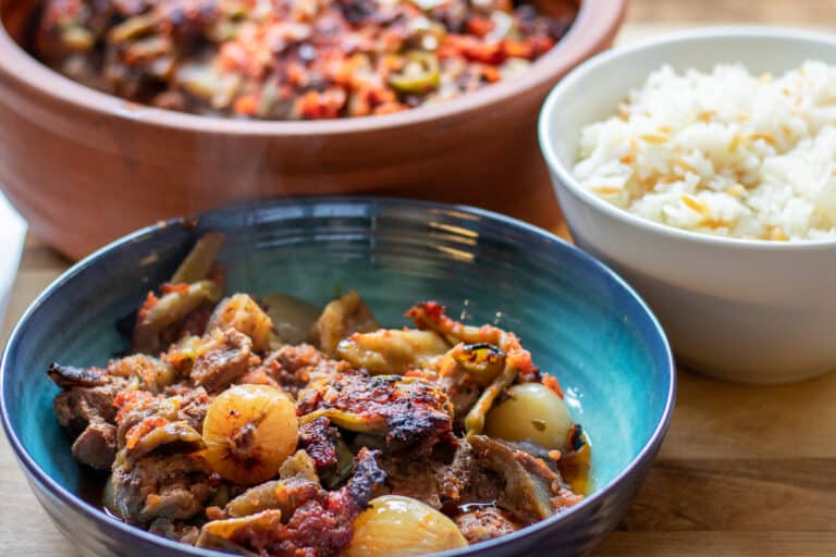 Kuzu Guvec (Turkish Lamb Casserole) - Cooking Gorgeous