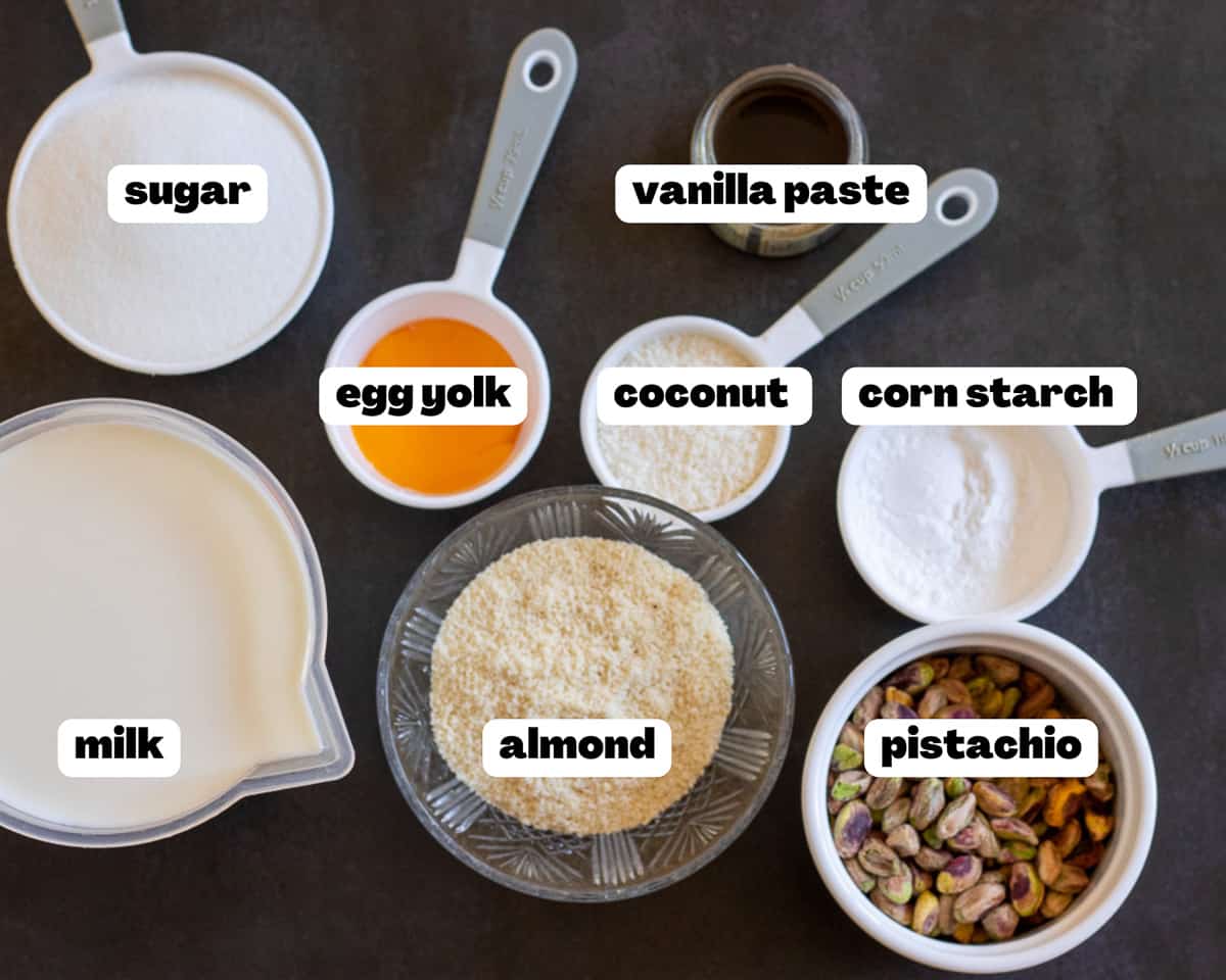 Keskul Recipe - Turkish Almond Pudding - Cooking Gorgeous