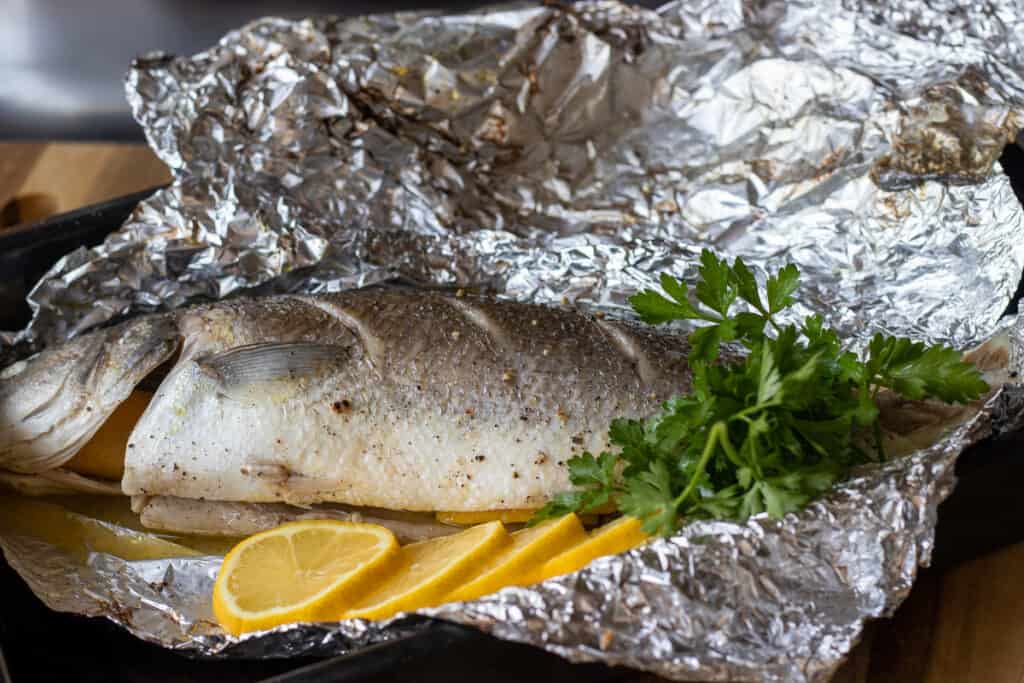 Baked Sea Bass in Foil - Firinda Levrek - Cooking Gorgeous