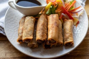 Crispy Duck Spring Rolls - Cooking Gorgeous