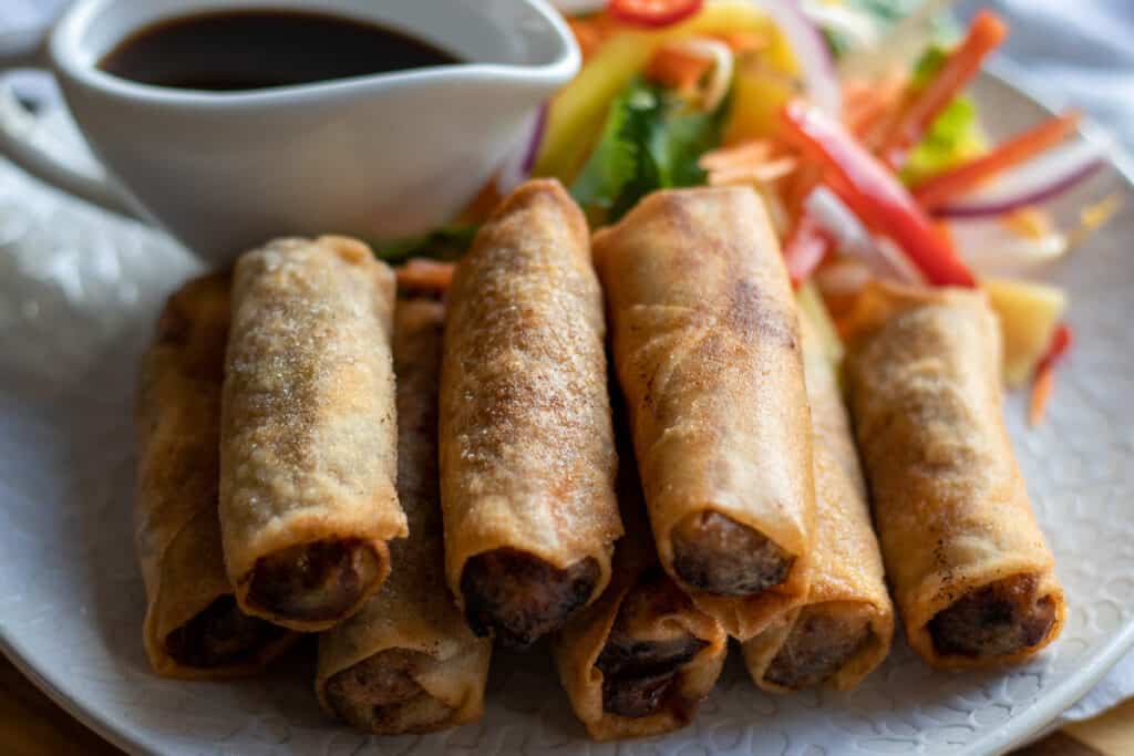 Crispy Duck Spring Rolls - Cooking Gorgeous
