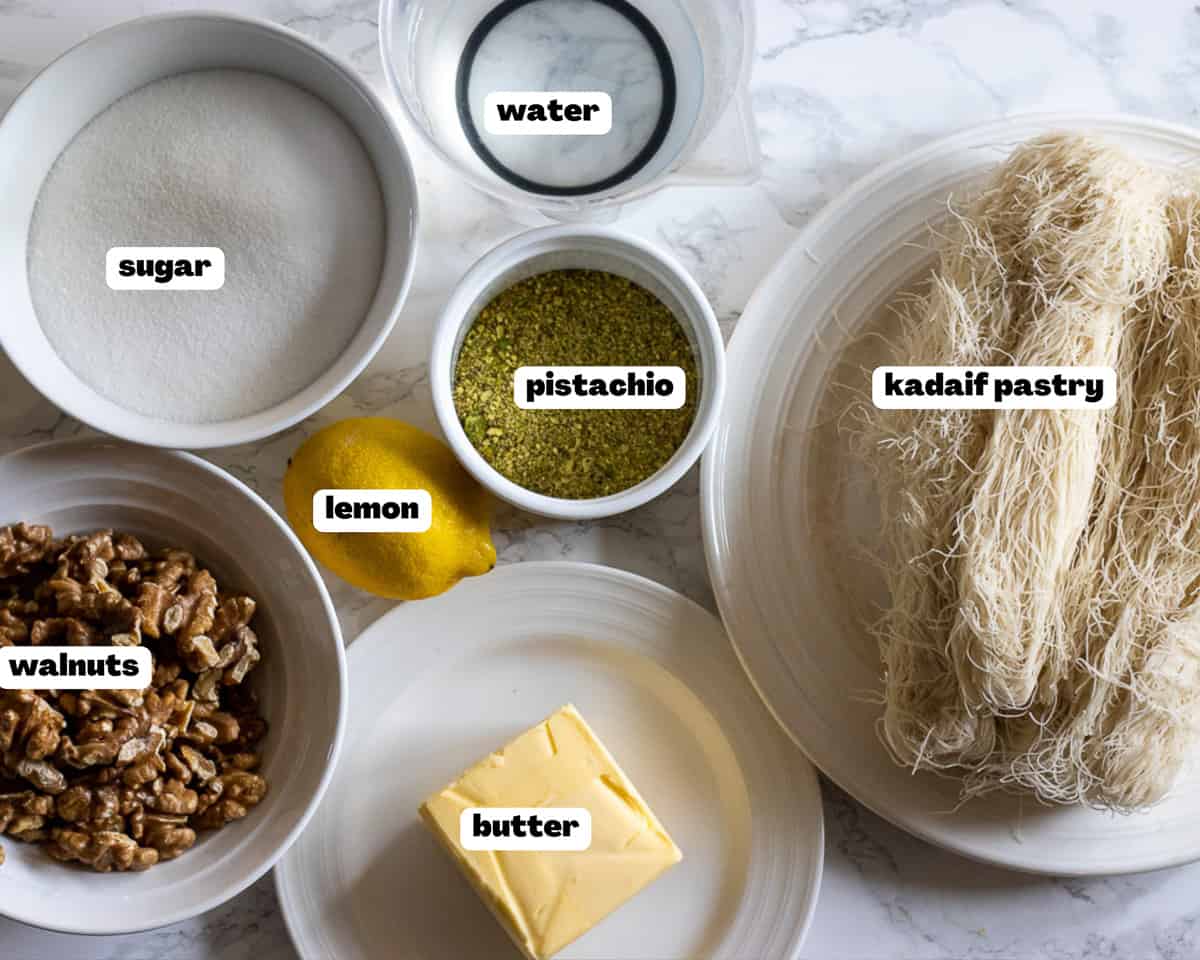 Kadaif Dessert - Turkish Tel Kadayif - Cooking Gorgeous