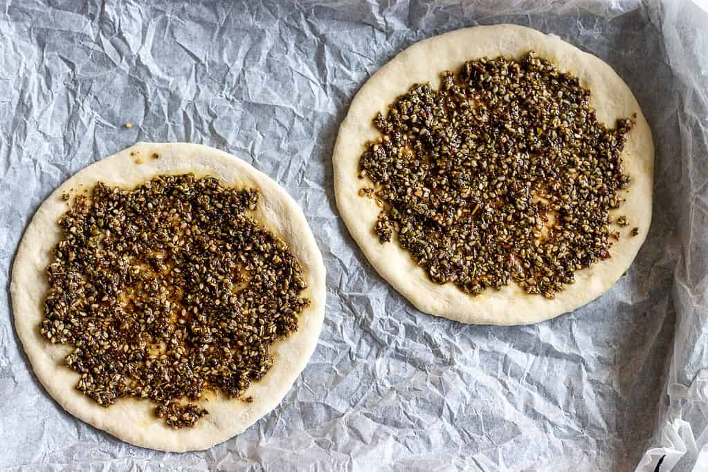 Manakish with Za'atar and Cheese - Cooking Gorgeous