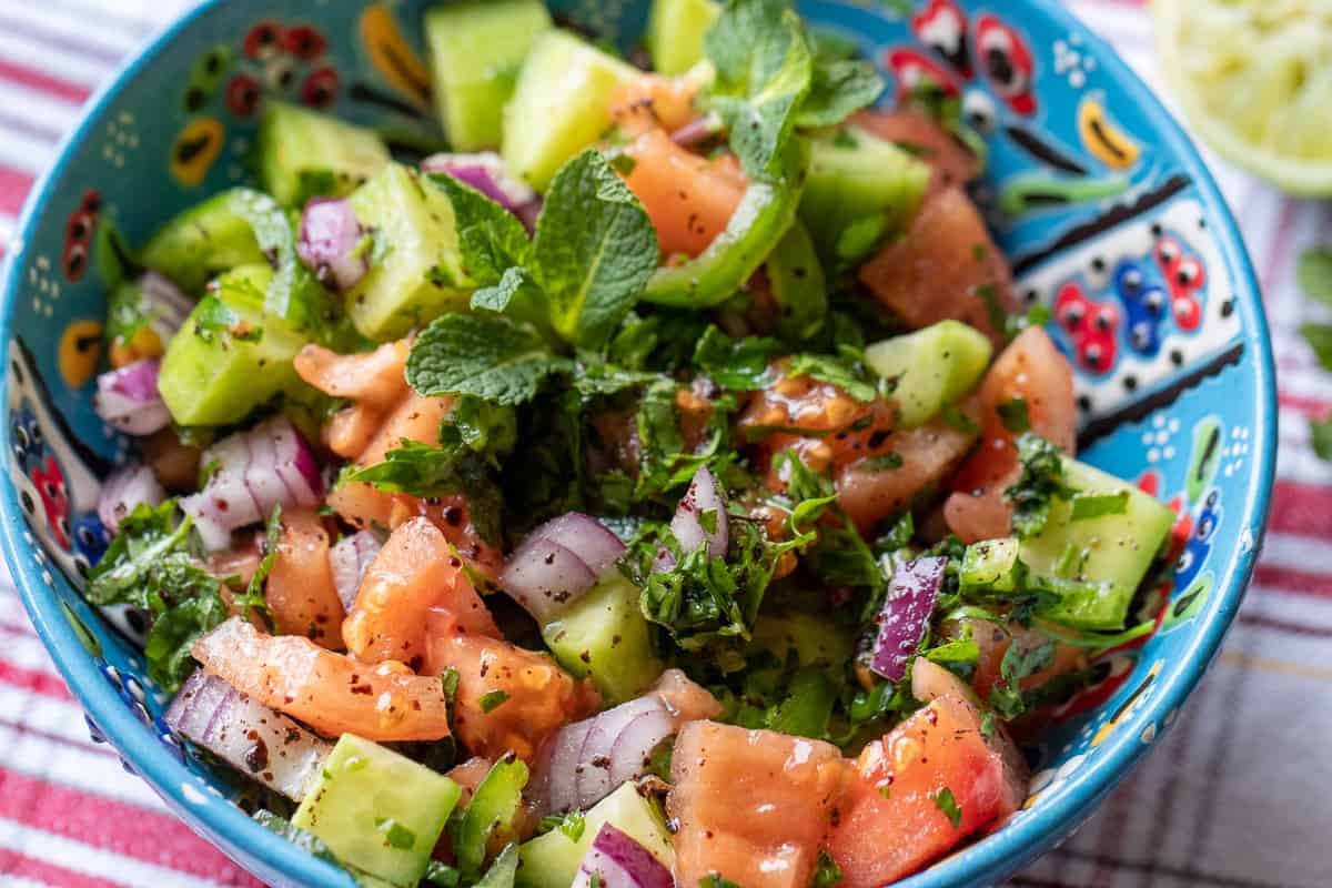 Persian Shirazi Salad Recipe - Cooking Gorgeous