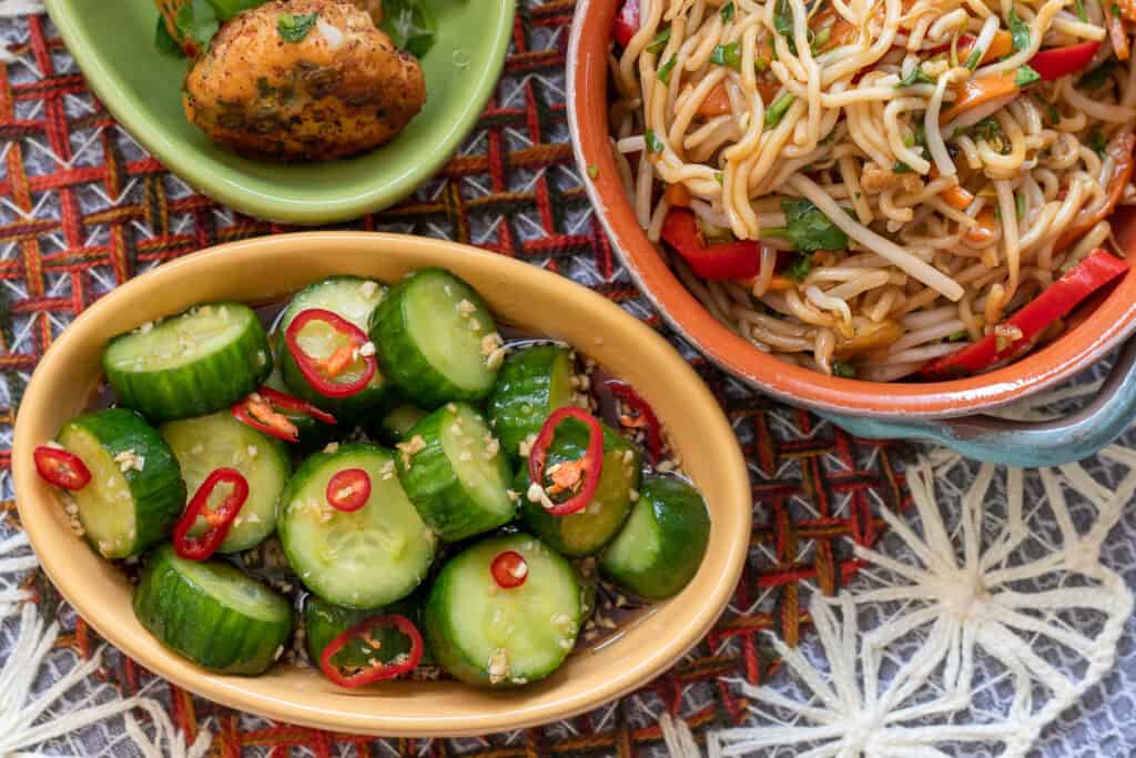Asian Din Tai Fung Cucumber Salad - Cooking Gorgeous