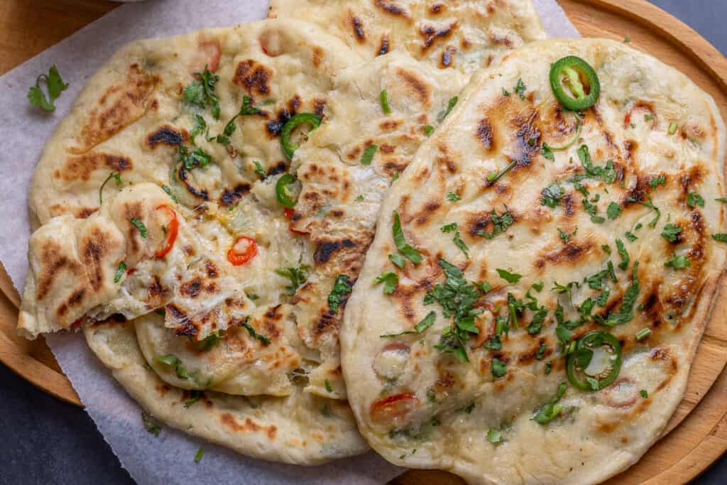 Bullet Naan - Spicy Indian Flatbread With Cheese - Cooking Gorgeous