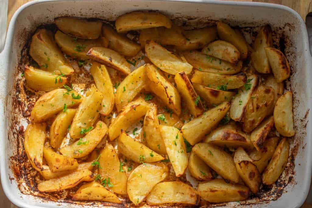 Authentic Greek Lemon Roasted Potatoes - Cooking Gorgeous