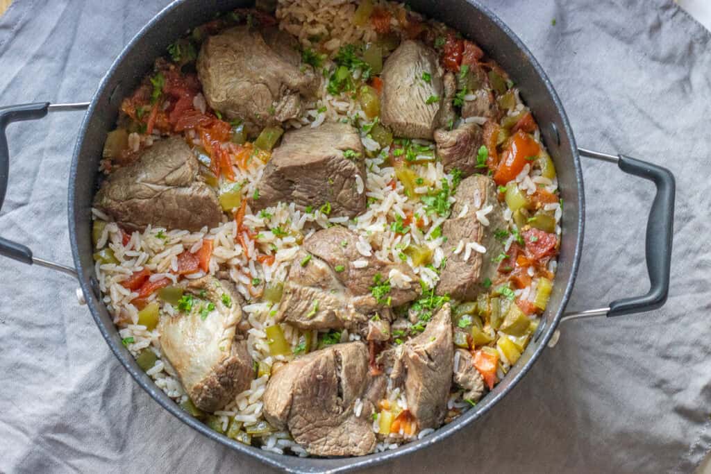 Ankara Tava - Turkish Lamb and Rice - Cooking Gorgeous