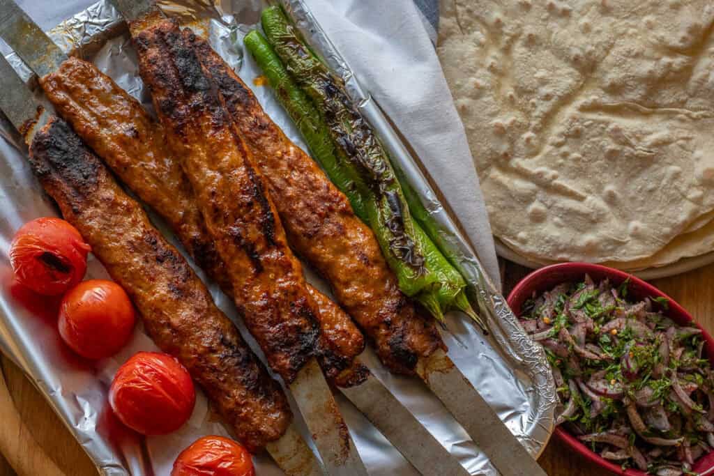 Urfa Kebab - Turkish Ground Lamb Kebab - Cooking Gorgeous