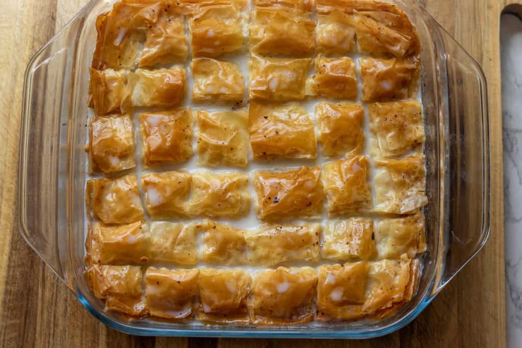 Soğuk Baklava - Cold Baklava with Milk - Cooking Gorgeous