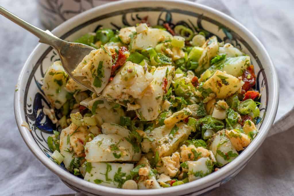 Healthy Egg Salad Without Mayo - Yumurta Salatasi - Cooking Gorgeous